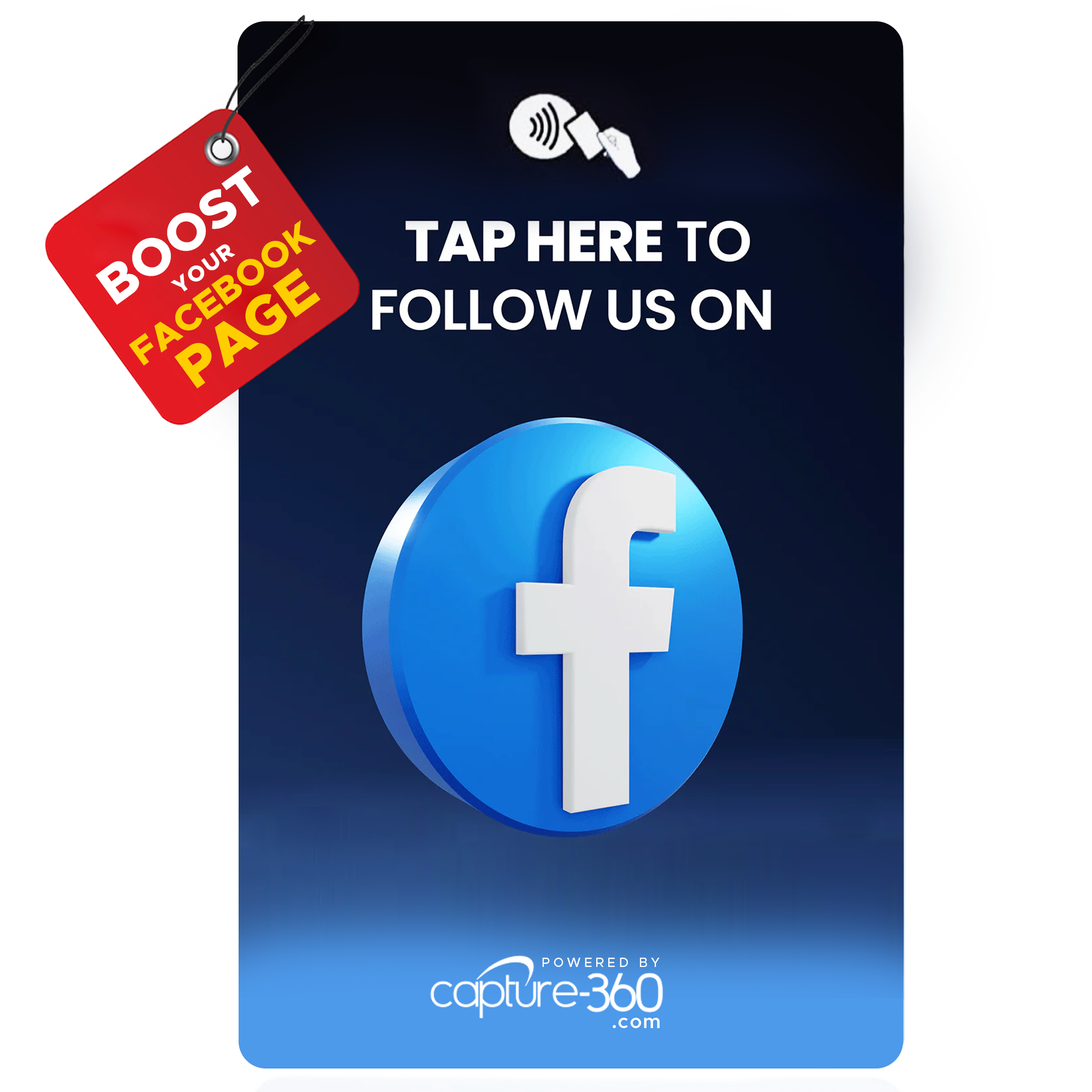 Follow Us On Social Media - Facebook Card