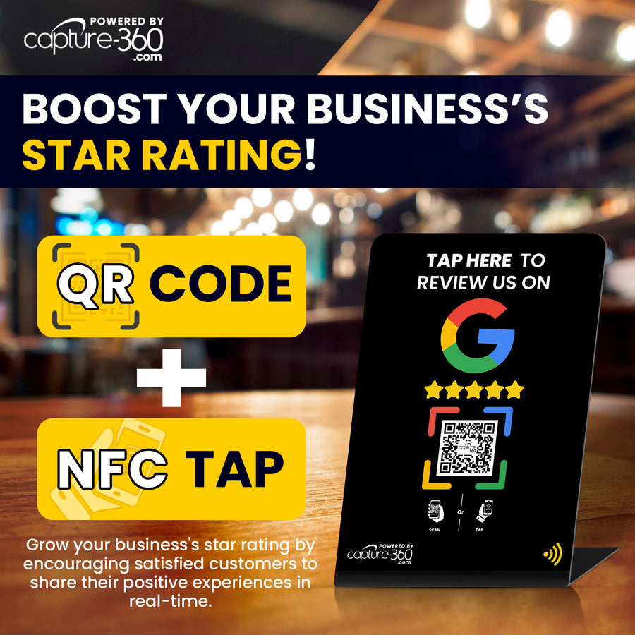 Custom Made Google Review Cards for Business - Capture 360